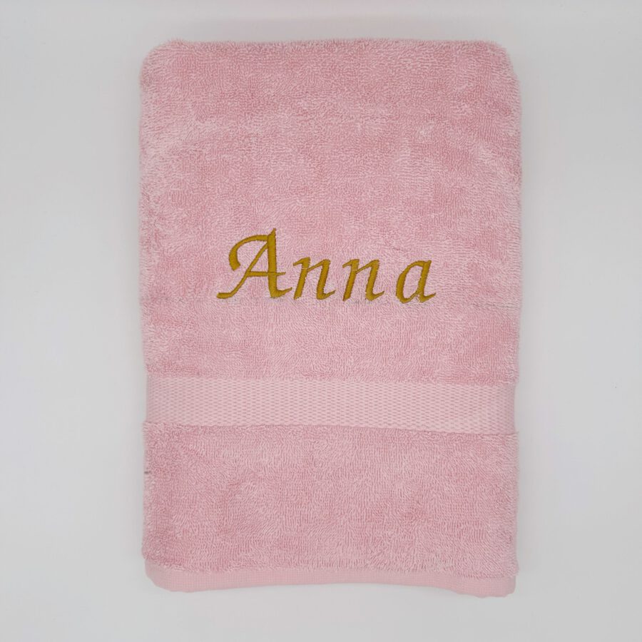 Badhanddoek | met naam | 70 x 140 cm - Rachels Borduurkado